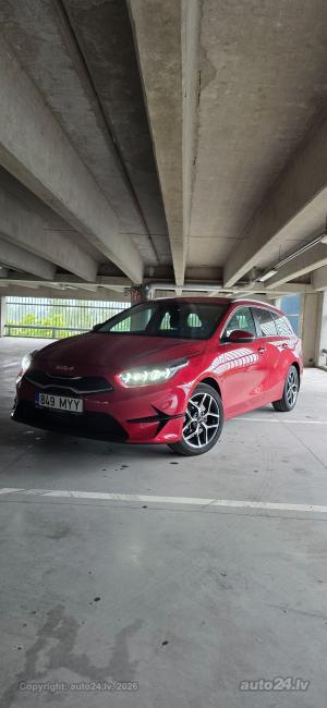 Red Kia Ceed 2024 in Parnu, with an engine capacity of 1.50 L and mileage of 15 thousand km for 27300 €, photo  on AUTOMOTO.COM.LV