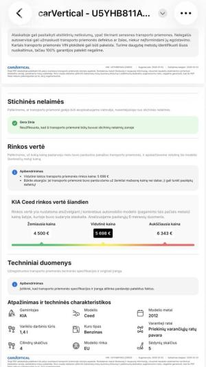 Киа Сид 2012 в Вильнюс, объемом двигателя 1.40 л и пробегом 254 тыс. км за 3000 €, фото 35 на AUTOMOTO.COM.LV
