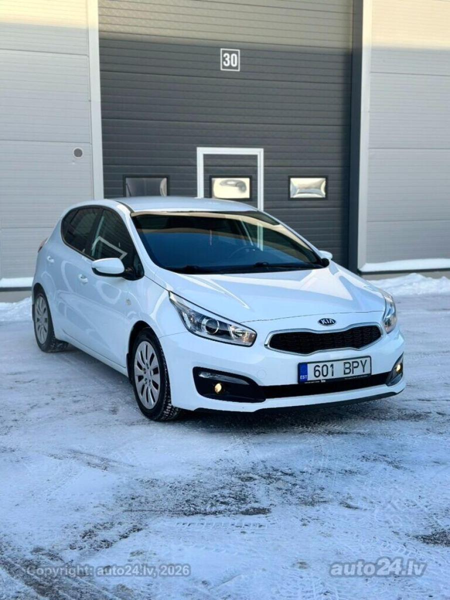 White Kia Ceed 2016 in Tallinn, with an engine capacity of 1.40 L and mileage of 117 thousand km for 5500 €, photo 1 on AUTOMOTO.COM.LV