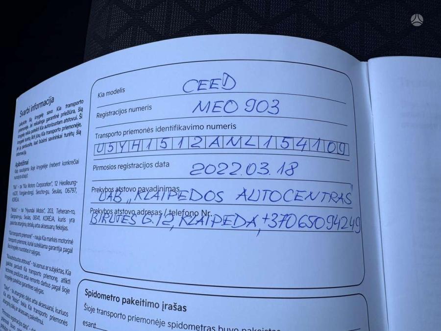 Balts Kia Ceed 2022 Viļņa, ar dzinēja tilpumu 1.00 L un nobraukumu 114 tūkst. km par 10950 €, foto 26 vietnē AUTOMOTO.COM.LV