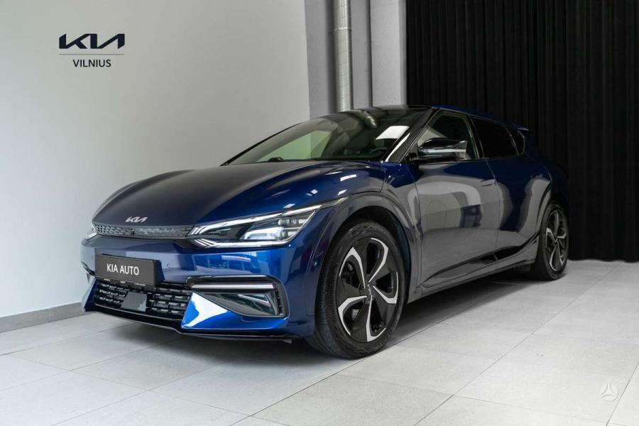 Синий Киа EV6 2022 в Вильнюс, объемом двигателя 0.00 л и пробегом 119 тыс. км за 31990 €, фото 1 на AUTOMOTO.COM.LV