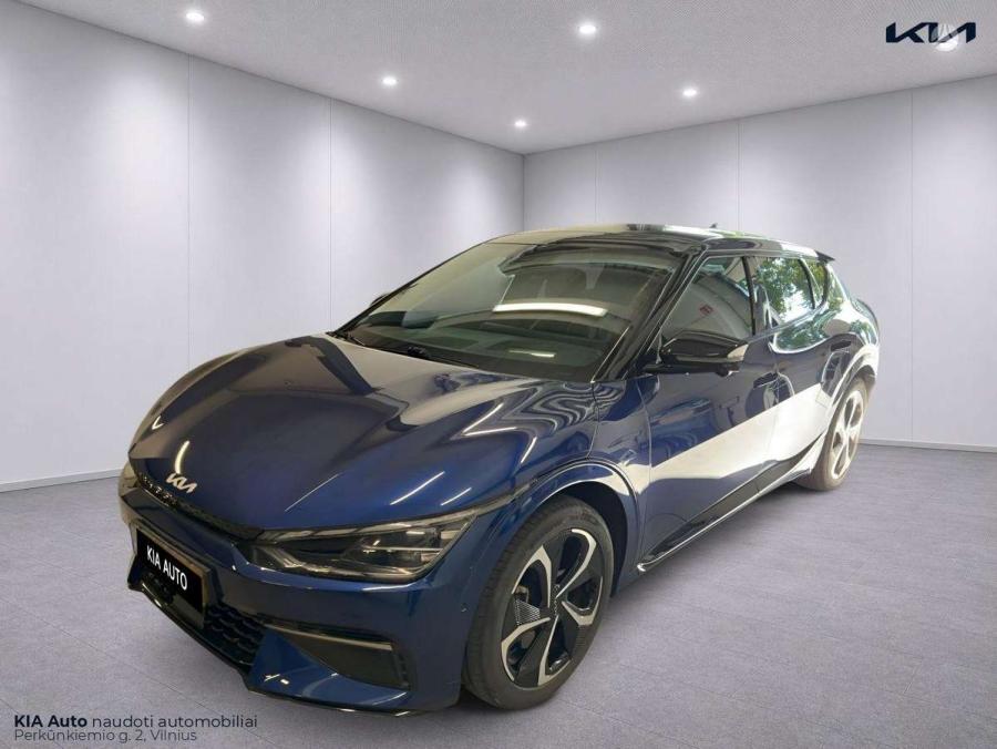 Zils Kia EV6 2021 Viļņa, ar dzinēja tilpumu 0.00 L un nobraukumu 62 tūkst. km par 34900 €, foto 1 vietnē AUTOMOTO.COM.LV