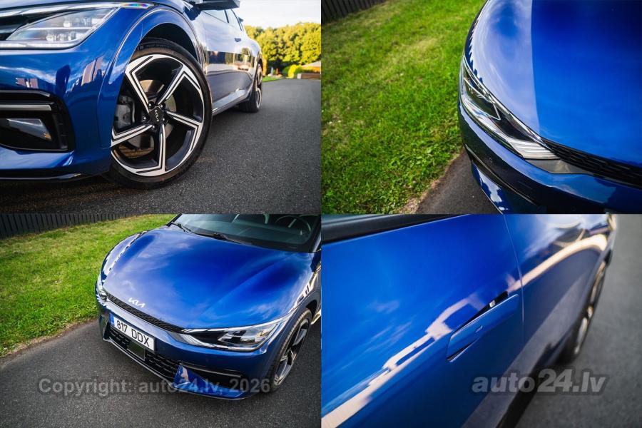 Blue Kia EV6 2022 in Tallinn, with an engine capacity of 0.00 L and mileage of 97 thousand km for 33000 €, photo 9 on AUTOMOTO.COM.LV