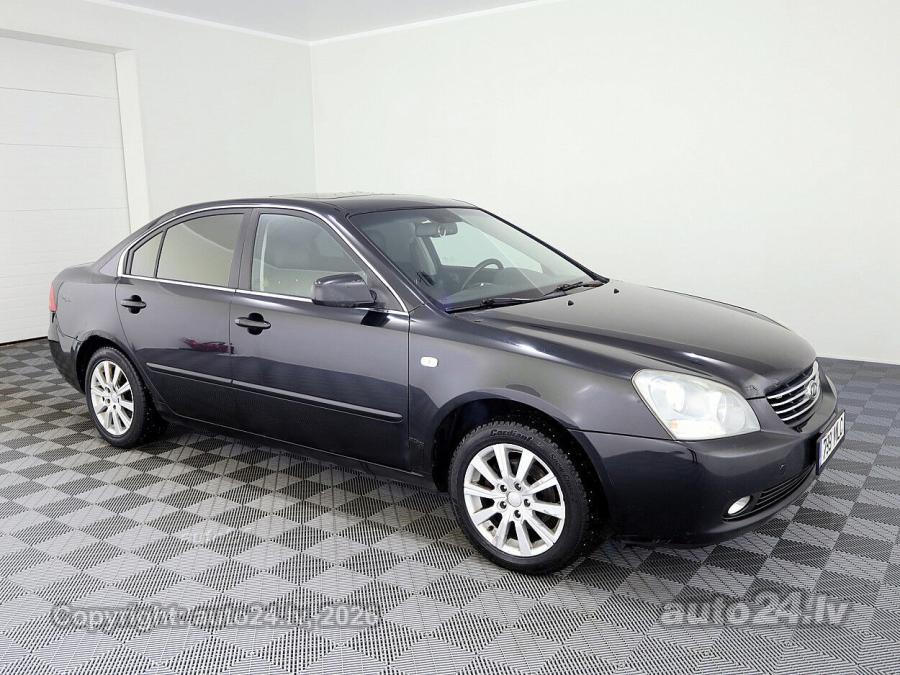 Black Kia Magentis 2007 in Tallinn, with an engine capacity of 2.00 L and mileage of 369 thousand km for 699 €, photo 1 on AUTOMOTO.COM.LV