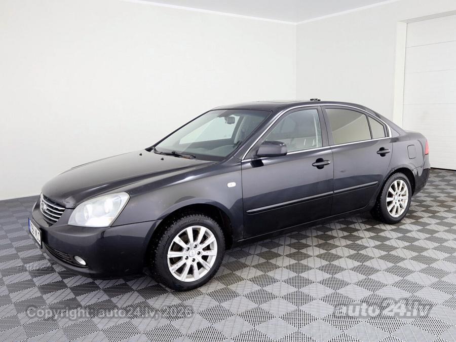 Black Kia Magentis 2007 in Tallinn, with an engine capacity of 2.00 L and mileage of 369 thousand km for 699 €, photo 2 on AUTOMOTO.COM.LV