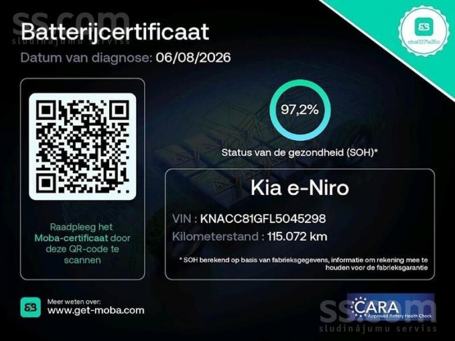 Черный Киа Niro 2020 в Рига, объемом двигателя 0.00 л и пробегом 115 тыс. км за 22990 €, фото 8 на AUTOMOTO.COM.LV