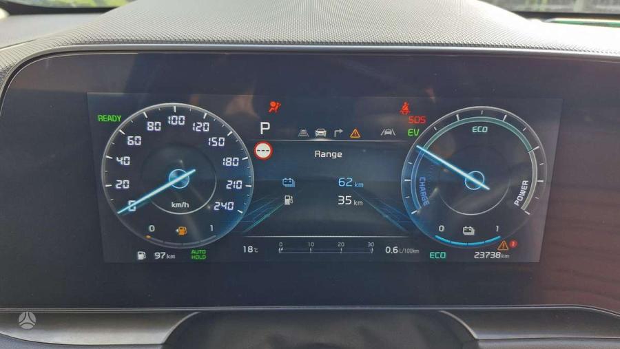 Черный Киа Niro 2024 в Паневежис, объемом двигателя 1.60 л и пробегом 24 тыс. км за 17650 €, фото 7 на AUTOMOTO.COM.LV