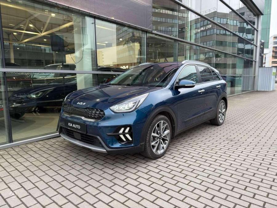 Zils Kia Niro 2021 Viļņa, ar dzinēja tilpumu 1.60 L un nobraukumu 43 tūkst. km par 18500 €, foto 1 vietnē AUTOMOTO.COM.LV