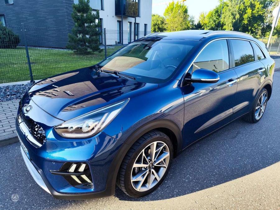 Zils Kia Niro 2020 Kauņa, ar dzinēja tilpumu 1.60 L un nobraukumu 140 tūkst. km par 13999 €, foto 1 vietnē AUTOMOTO.COM.LV