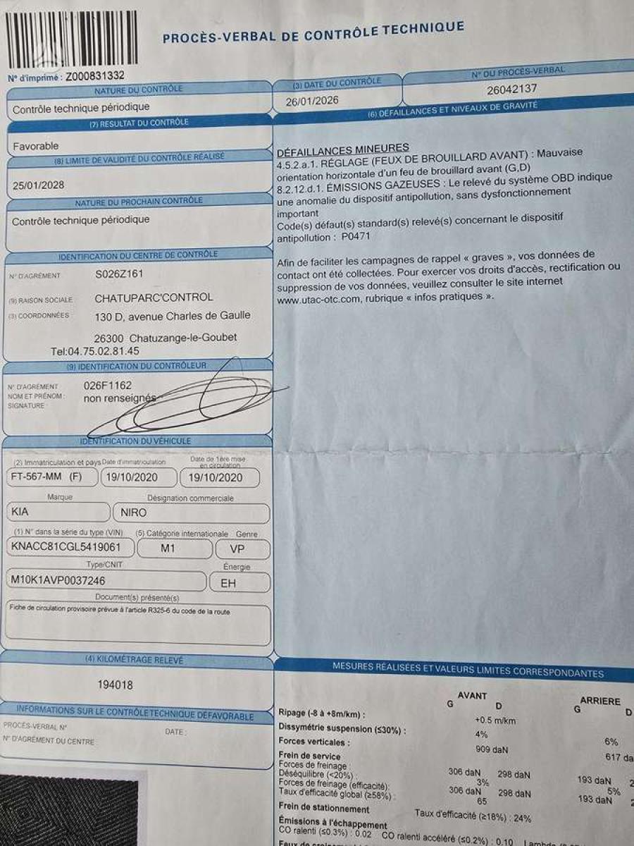 Киа Niro 2020 в Таураге, объемом двигателя 1.59 л и пробегом 196 тыс. км за 13900 €, фото 30 на AUTOMOTO.COM.LV