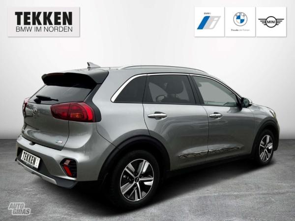 Grey Kia Niro 2020 in Kaunas, with an engine capacity of 1.60 L and mileage of 42 thousand km for 23935 €, photo 4 on AUTOMOTO.COM.LV
