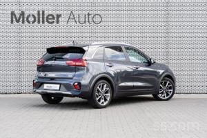 Grey Kia Niro 2021 in Riga, with an engine capacity of 1.60 L and mileage of 59 thousand km for 19850 €, photo 5 on AUTOMOTO.COM.LV