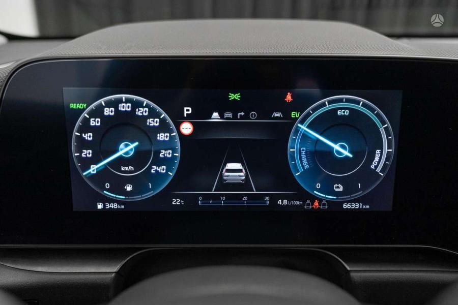 Grey Kia Niro 2024 in Vilnius, with an engine capacity of 1.60 L and mileage of 66 thousand km for 26500 €, photo 7 on AUTOMOTO.COM.LV