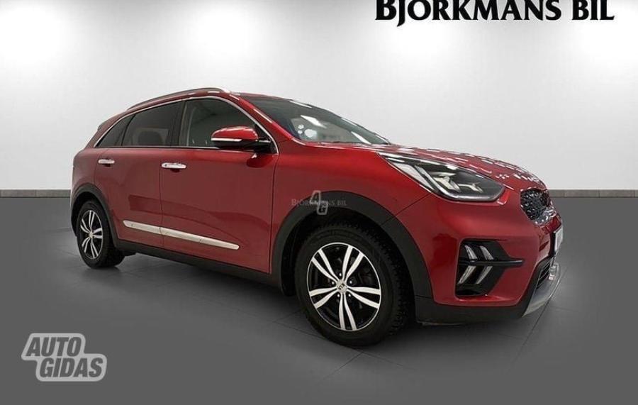Red Kia Niro 2021 in Kaunas, with an engine capacity of 0.00 L and mileage of 57 thousand km for 24664 €, photo 3 on AUTOMOTO.COM.LV
