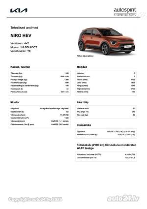 Киа Niro 2022 в Таллин, объемом двигателя 1.60 л и пробегом 23 тыс. км за 25500 €, фото 29 на AUTOMOTO.COM.LV