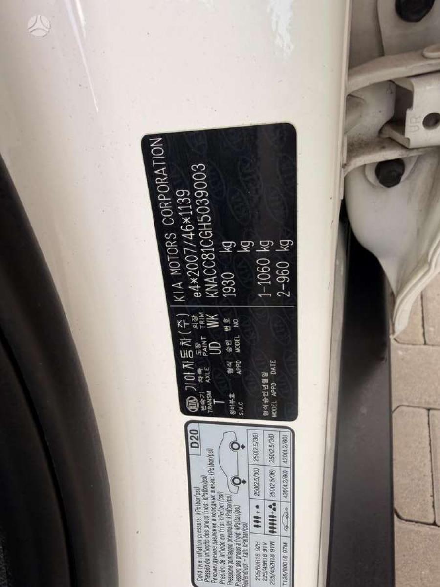 Balts Kia Niro 2016 Viļņa, ar dzinēja tilpumu 1.60 L un nobraukumu 308 tūkst. km par 8250 €, foto 13 vietnē AUTOMOTO.COM.LV