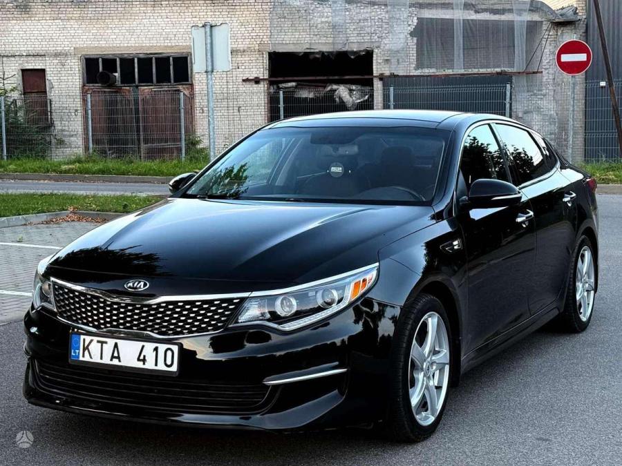 Black Kia Optima 2016 in Vilnius, with an engine capacity of 2.40 L and mileage of 126 thousand km for 6950 €, photo 6 on AUTOMOTO.COM.LV