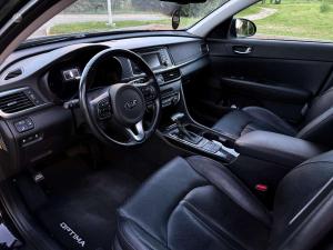 Black Kia Optima 2016 in Vilnius, with an engine capacity of 2.40 L and mileage of 126 thousand km for 6850 €, photo 14 on AUTOMOTO.COM.LV