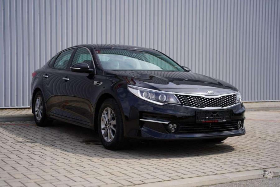 Black Kia Optima 2018 in Marijampole, with an engine capacity of 1.69 L and mileage of 73 thousand km for 9450 €, photo 1 on AUTOMOTO.COM.LV