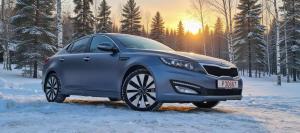 Blue Kia Optima 2013 in Vilnius, with an engine capacity of 1.70 L and mileage of 194 thousand km for 6000 €, photo  on AUTOMOTO.COM.LV
