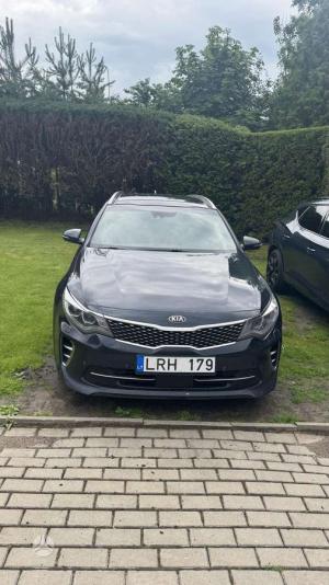 Blue Kia Optima 2017 in Kaunas, with an engine capacity of 1.69 L and mileage of 226 thousand km for 8500 €, photo  on AUTOMOTO.COM.LV
