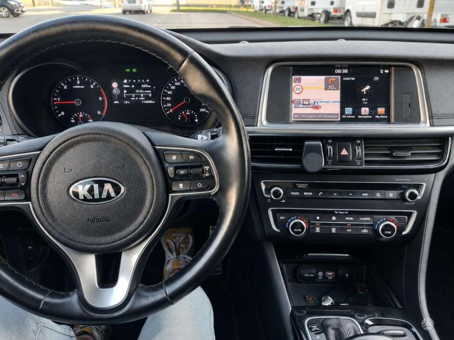 Blue Kia Optima 2017 in Panevezys, with an engine capacity of 1.70 L and mileage of 118 thousand km for 10200 €, photo 8 on AUTOMOTO.COM.LV