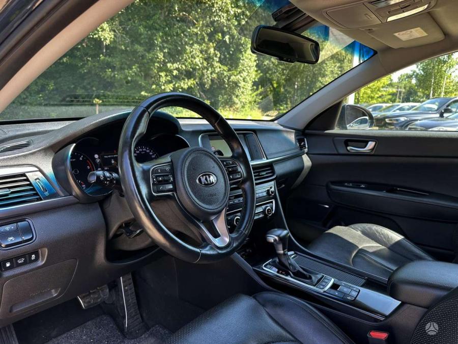 Blue Kia Optima 2018 in Kaunas, with an engine capacity of 1.69 L and mileage of 170 thousand km for 9850 €, photo 17 on AUTOMOTO.COM.LV