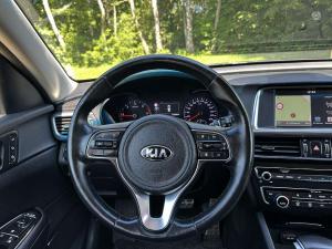 Blue Kia Optima 2018 in Kaunas, with an engine capacity of 1.69 L and mileage of 170 thousand km for 9850 €, photo 26 on AUTOMOTO.COM.LV
