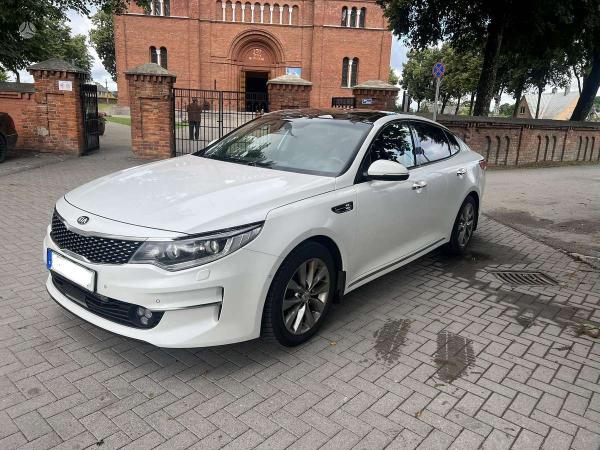 White Kia Optima 2016 in Telschi, with an engine capacity of 1.69 L and mileage of 274 thousand km for 6850 €, photo 1 on AUTOMOTO.COM.LV