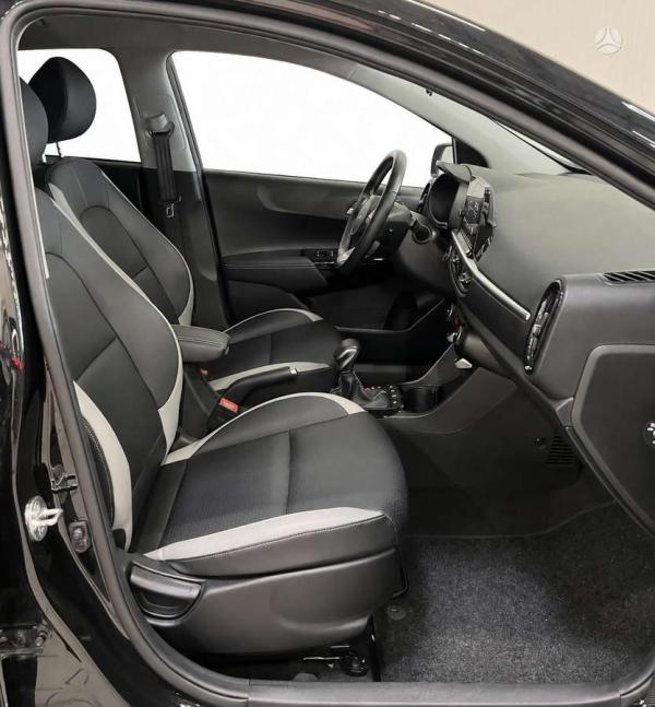 Black Kia Picanto 2023 in Kaunas, with an engine capacity of 1.20 L and mileage of 30 thousand km for 13900 €, photo 7 on AUTOMOTO.COM.LV