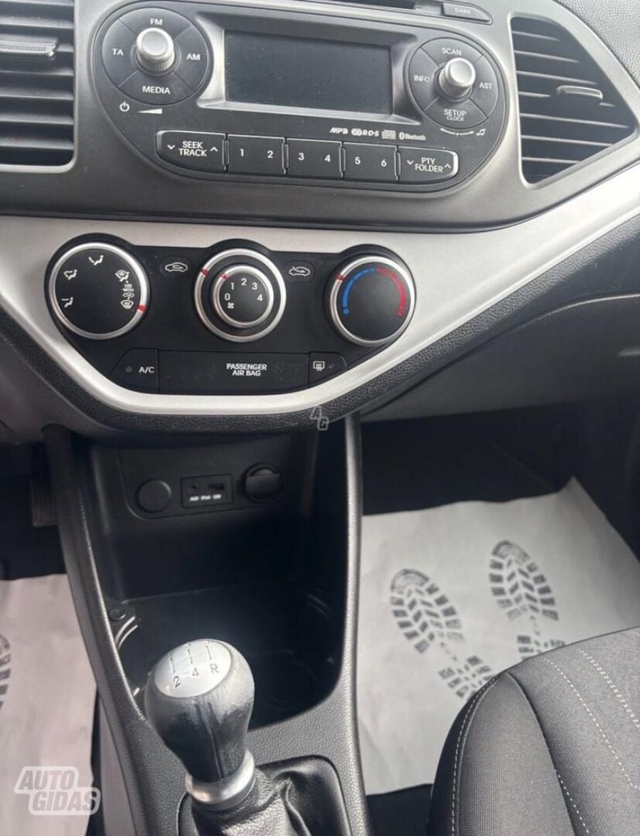 Blue Kia Picanto 2012 in Kaunas, with an engine capacity of 1.20 L and mileage of 98 thousand km for 3400 €, photo 10 on AUTOMOTO.COM.LV