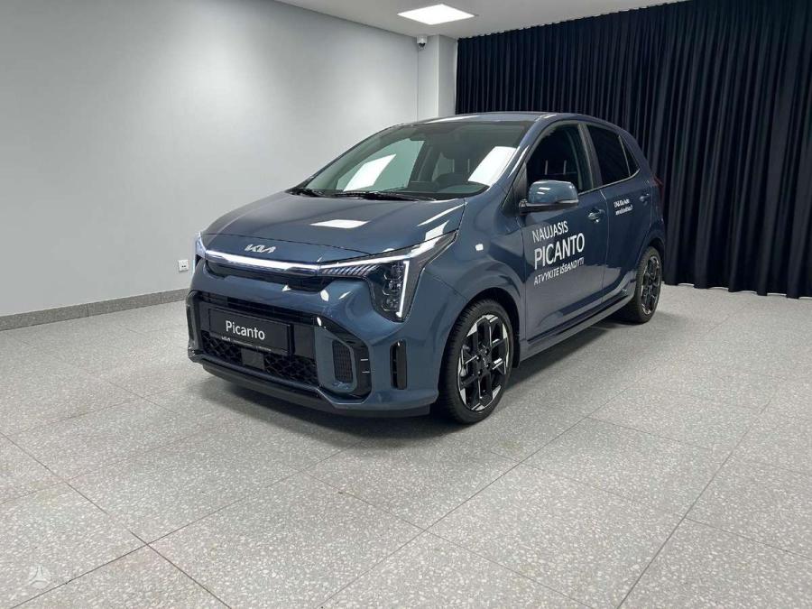 Zils Kia Picanto 2025 Viļņa, ar dzinēja tilpumu 1.20 L un nobraukumu 300 tūkst. km par 19490 €, foto 1 vietnē AUTOMOTO.COM.LV