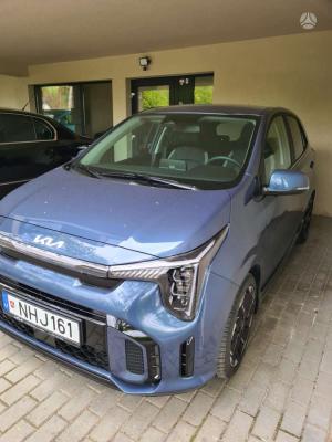 Blue Kia Picanto 2025 in Vilnius, with an engine capacity of 1.20 L and mileage of 11 thousand km for 18299 €, photo  on AUTOMOTO.COM.LV