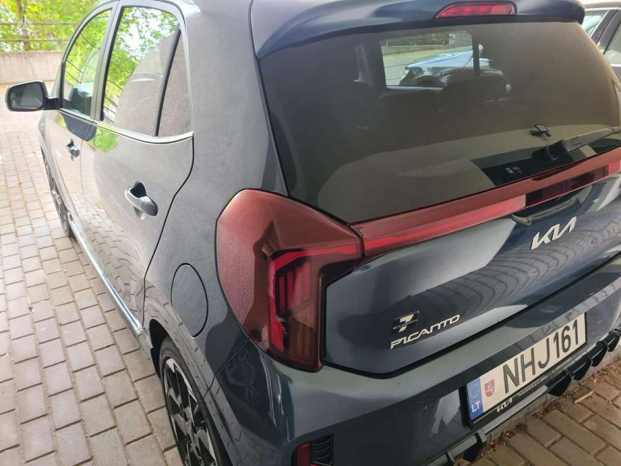 Blue Kia Picanto 2025 in Vilnius, with an engine capacity of 1.20 L and mileage of 11 thousand km for 18299 €, photo 3 on AUTOMOTO.COM.LV