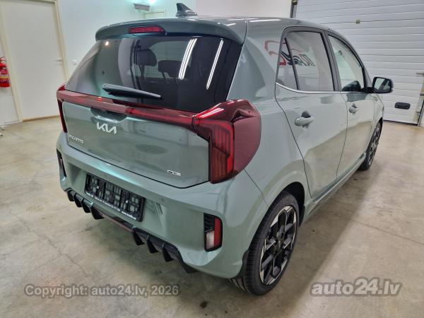 Green Kia Picanto 2026 in Haapsalu, with an engine capacity of 1.00 L and mileage of 0 thousand km for 19421 €, photo 8 on AUTOMOTO.COM.LV
