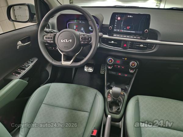 Green Kia Picanto 2026 in Haapsalu, with an engine capacity of 1.00 L and mileage of 0 thousand km for 19421 €, photo 10 on AUTOMOTO.COM.LV