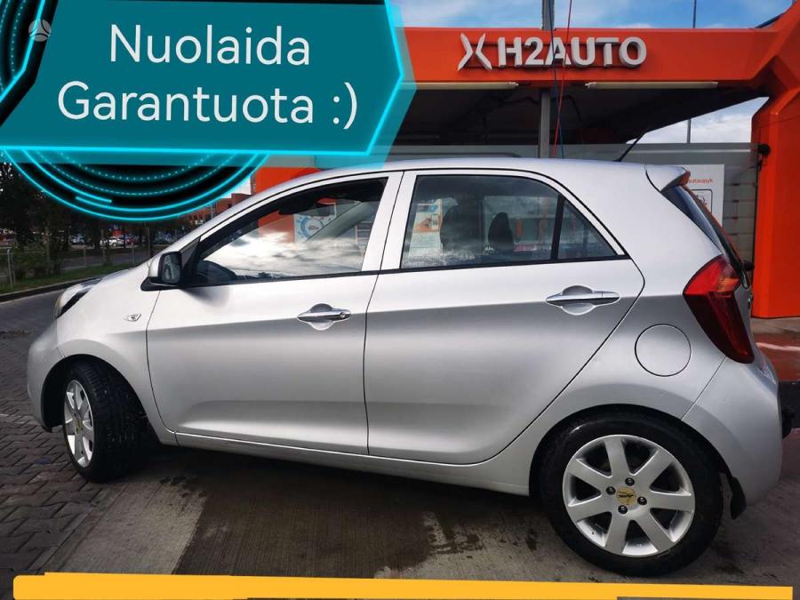 Grey Kia Picanto 2015 in Vilnius, with an engine capacity of 1.25 L and mileage of 98 thousand km for 6650 €, photo 1 on AUTOMOTO.COM.LV