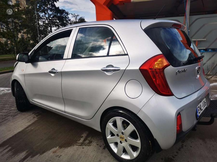 Grey Kia Picanto 2015 in Vilnius, with an engine capacity of 1.25 L and mileage of 98 thousand km for 6650 €, photo 9 on AUTOMOTO.COM.LV