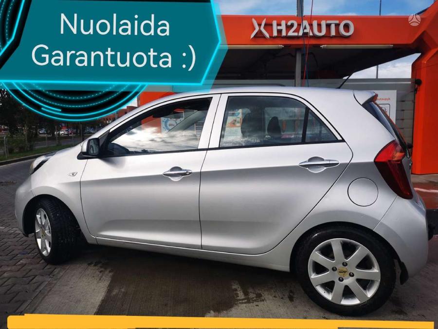 Grey Kia Picanto 2015 in Vilnius, with an engine capacity of 1.25 L and mileage of 98 thousand km for 6650 €, photo 1 on AUTOMOTO.COM.LV