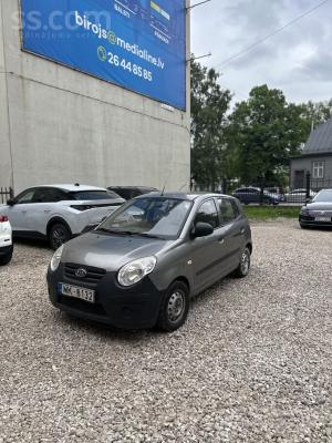 Grey Kia Picanto 2008 in Riga, with an engine capacity of 1.00 L and mileage of 85 thousand km for 1100 €, photo  on AUTOMOTO.COM.LV