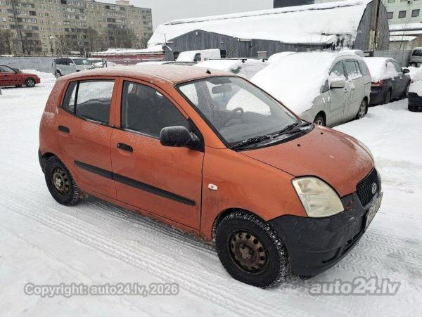 Orange Kia Picanto 2007 in Tallinn, with an engine capacity of 1.10 L and mileage of 116 thousand km for 599 €, photo 1 on AUTOMOTO.COM.LV
