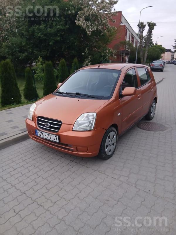 Orange Kia Picanto 2007 in Dobele, with an engine capacity of 1.10 L and mileage of 146 thousand km for 900 €, photo 1 on AUTOMOTO.COM.LV