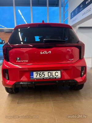 Red Kia Picanto 2026 in Kuressaare, with an engine capacity of 1.20 L and mileage of 7 thousand km for 17990 €, photo  on AUTOMOTO.COM.LV
