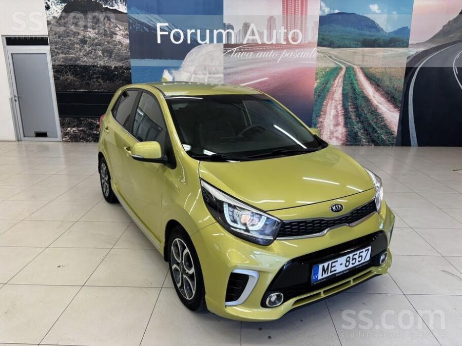 Yellow Kia Picanto 2019 in Riga, with an engine capacity of 1.20 L and mileage of 84 thousand km for 10900 €, photo 1 on AUTOMOTO.COM.LV
