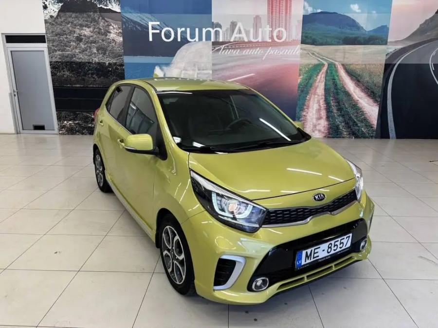Yellow Kia Picanto 2019 in Riga, with an engine capacity of 1.20 L and mileage of 84 thousand km for 10900 €, photo 1 on AUTOMOTO.COM.LV