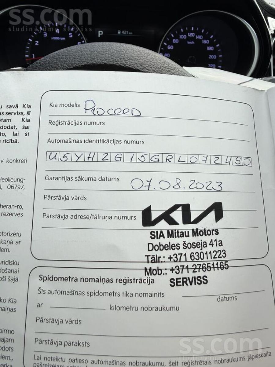 Melns Kia ProCeed 2023 Jelgava, ar dzinēja tilpumu 1.60 L un nobraukumu 62 tūkst. km par 20499 €, foto 16 vietnē AUTOMOTO.COM.LV