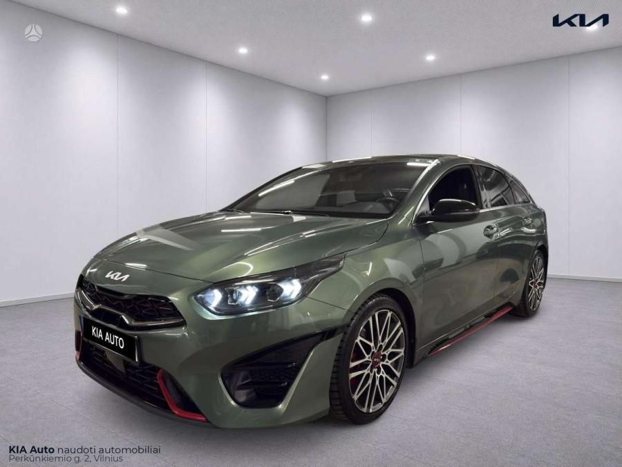 Green Kia ProCeed 2023 in Vilnius, with an engine capacity of 1.60 L and mileage of 54 thousand km for 26900 €, photo 1 on AUTOMOTO.COM.LV