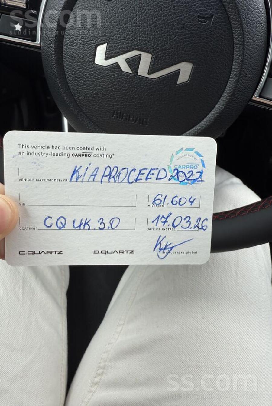 White Kia ProCeed 2022 in Riga, with an engine capacity of 1.60 L and mileage of 64 thousand km for 19999 €, photo 21 on AUTOMOTO.COM.LV