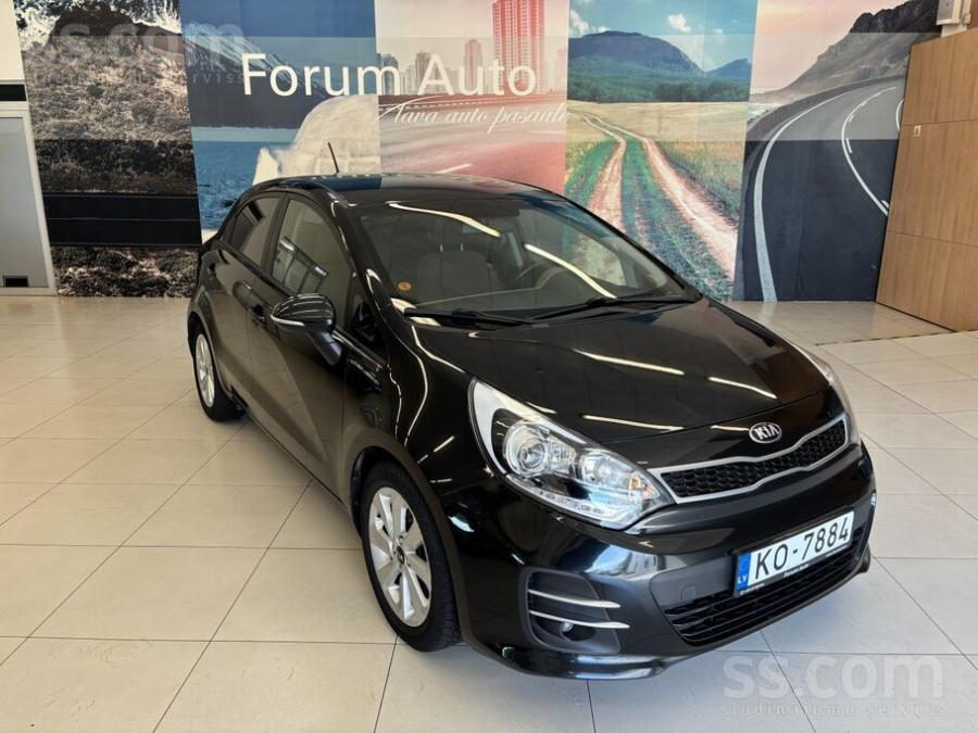 Black Kia Rio 2017 in Riga, with an engine capacity of 1.40 L and mileage of 134 thousand km for 7500 €, photo 1 on AUTOMOTO.COM.LV