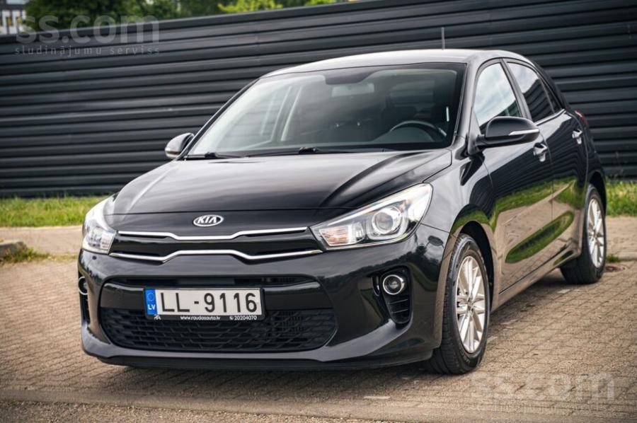 Black Kia Rio 2017 in Riga, with an engine capacity of 1.40 L and mileage of 0 thousand km for 5990 €, photo 1 on AUTOMOTO.COM.LV